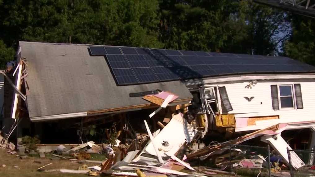 Father, son, dog escape major injury when house explodes