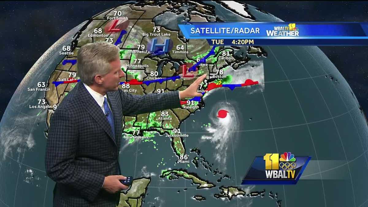 Humid, isolated t'storms Wednesday