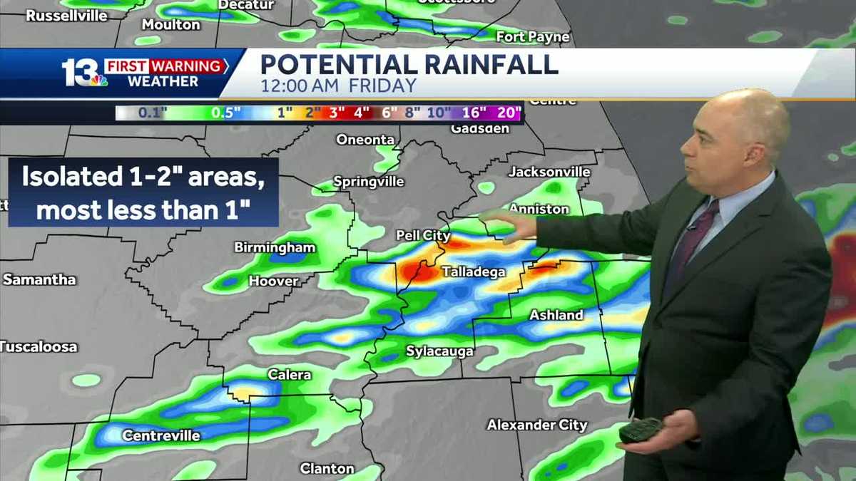 Alabama weather forecast: Cold front brings rain, storms