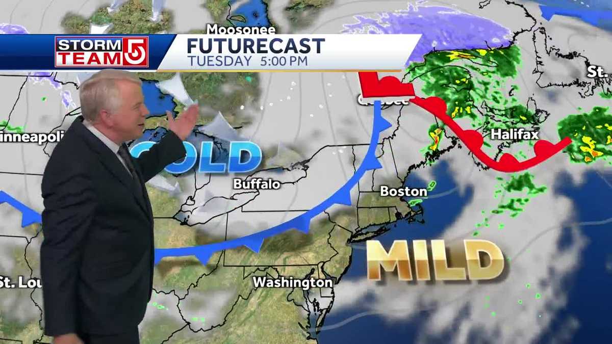 Video: Mild day before temperatures plummet, creating snow chance