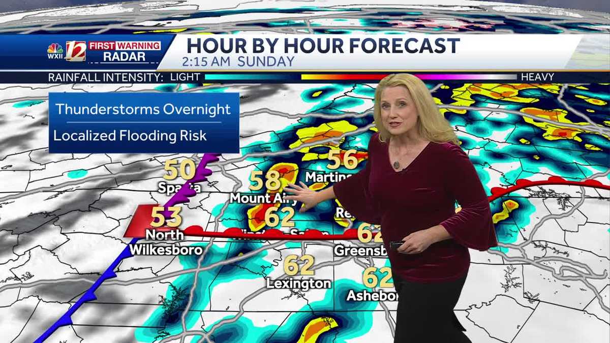 Heavy Rain Localized Flooding Overnight Cool Winds On Sunday