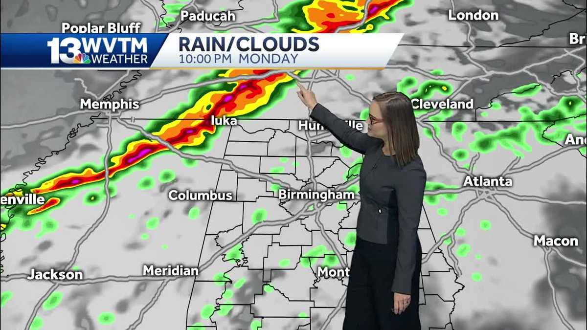 Severe weather threat in Alabama overnight