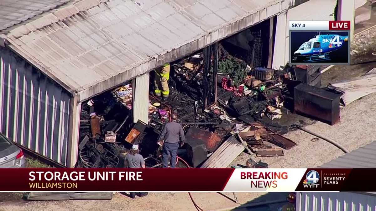 South Carolina: Storage unit fire reported in Williamston