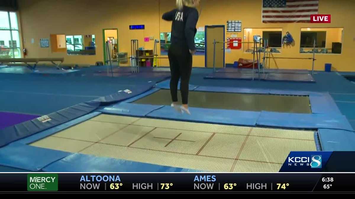 Gotta bounce! USA gymnast shows off her skills