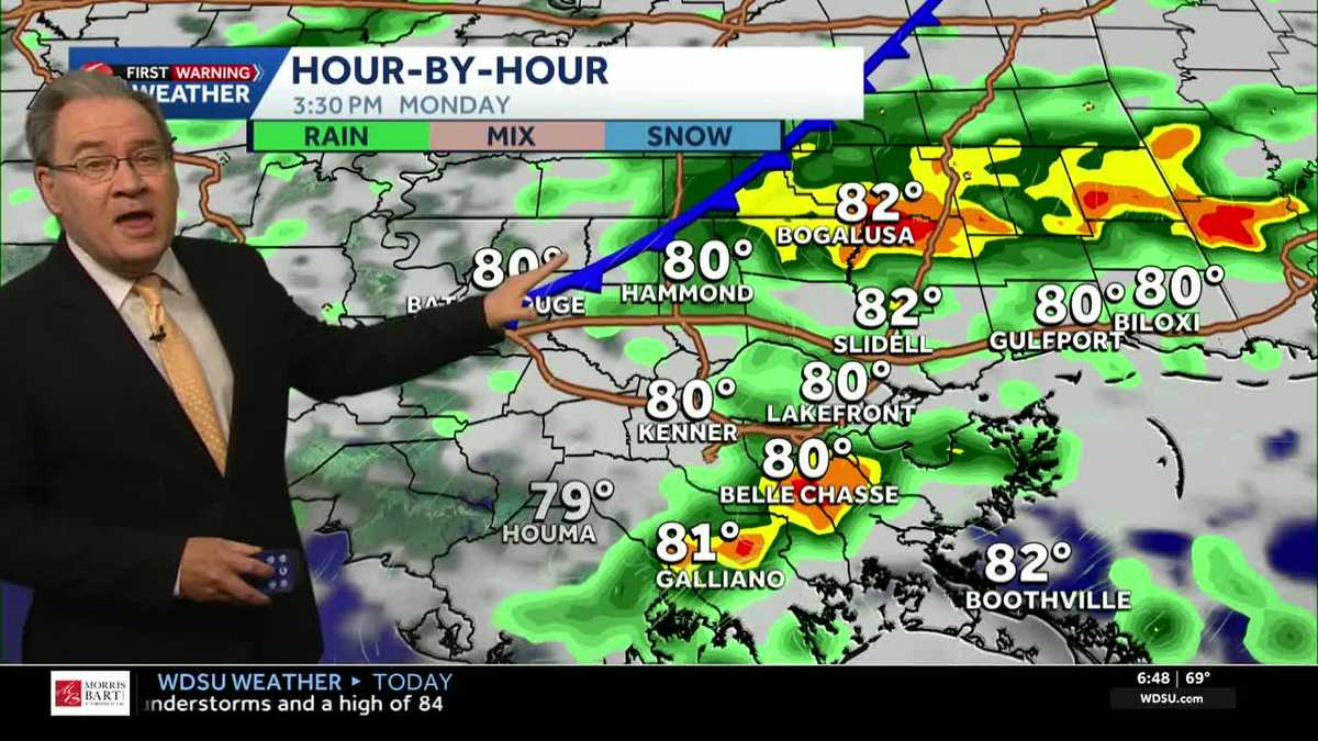 A drier Mother's Day and an approaching cold front