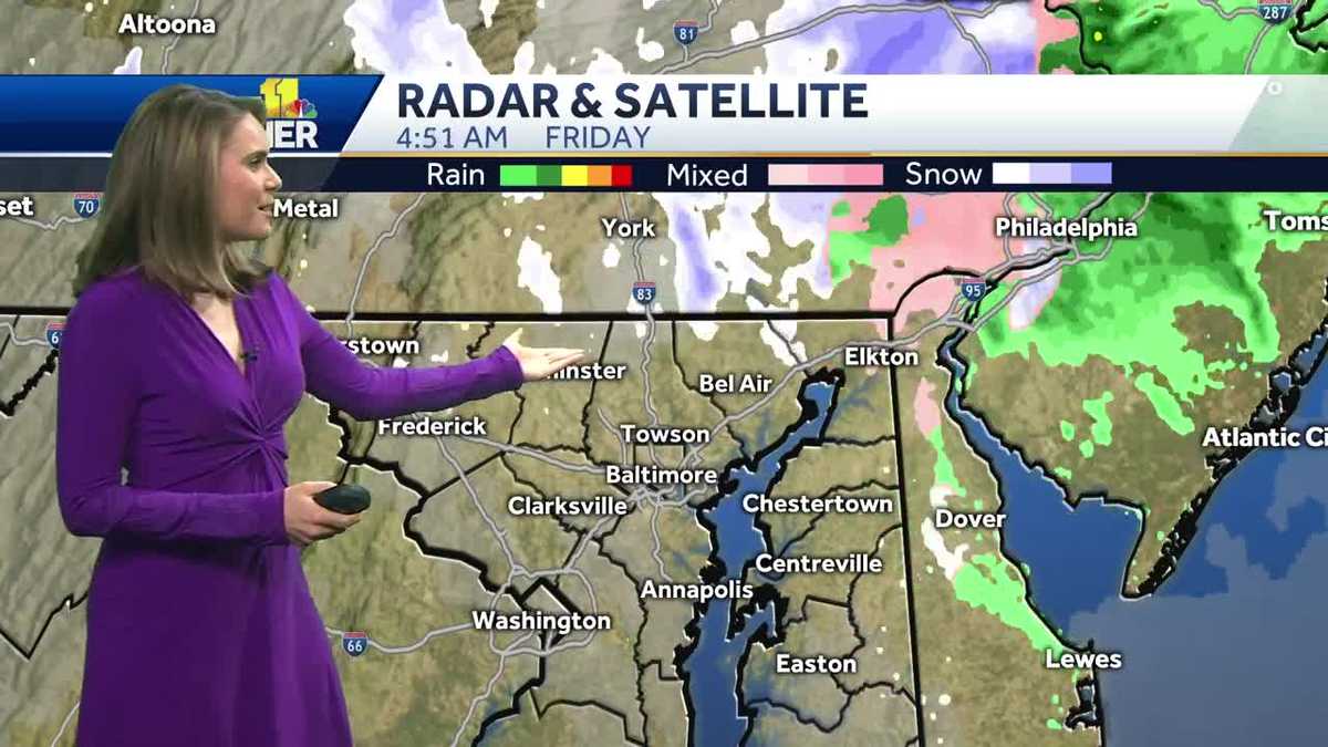 Icy spots on roadways possible Friday morning