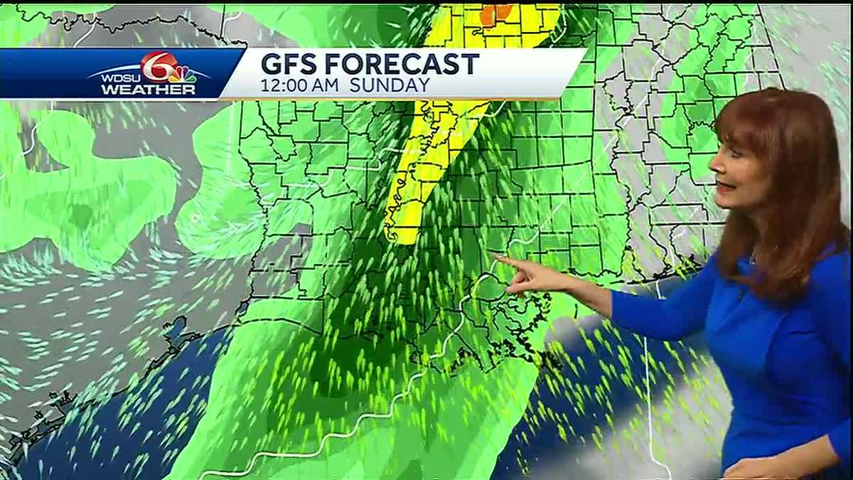 Rain and storms Saturday Night