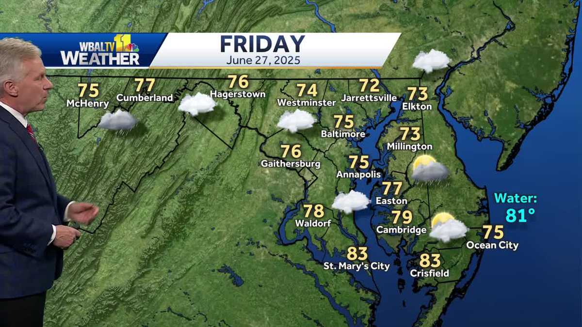 Temperatures dip, clouds roll in across region on Friday