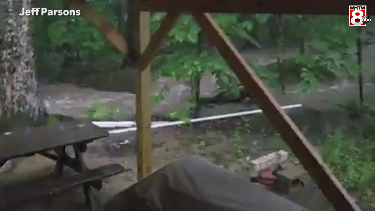 Video shows flash flooding at campground after severe storm