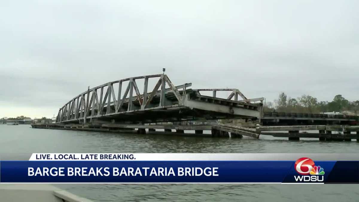 'Significant damage' after barge strikes Barataria Bridge, Jean Lafitte ...