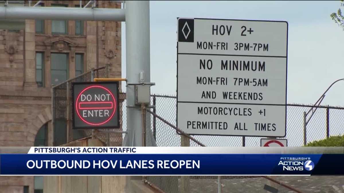 Pittsburgh's HOV lanes reopen for outbound traffic