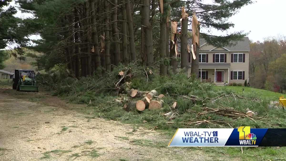 Extensive damage across northern Baltimore County after storm
