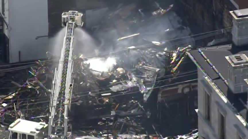 Aerial video shows damage caused by massive Portsmouth fire