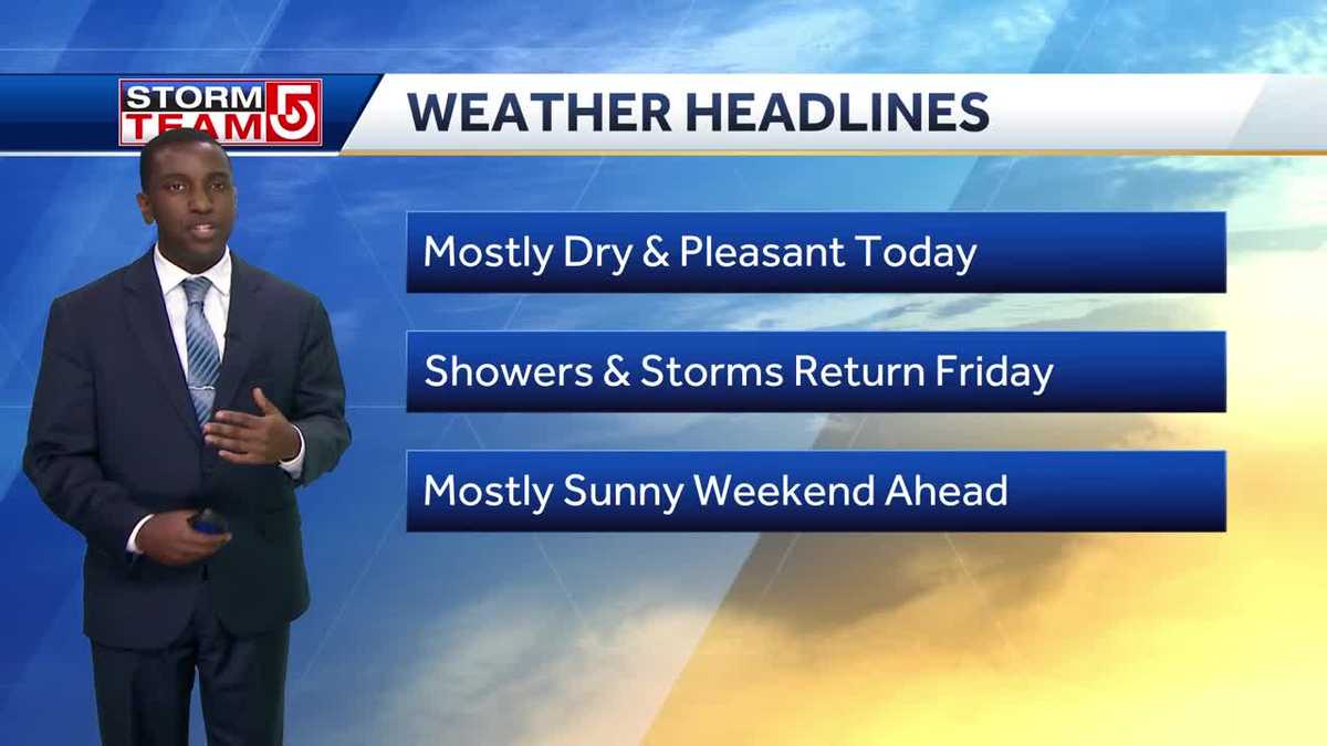 Video: Pleasant Thursday, showers return Friday