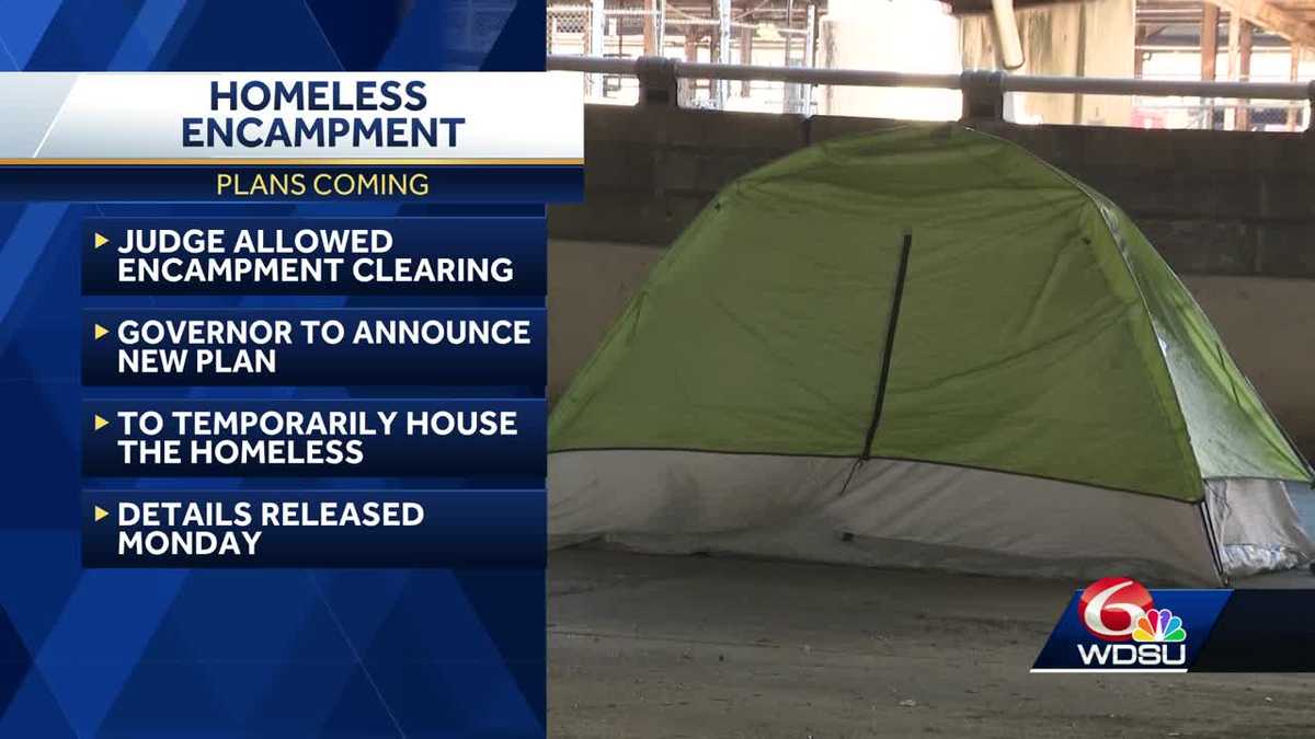Louisiana Supreme Court homeless encampment temporarily housed