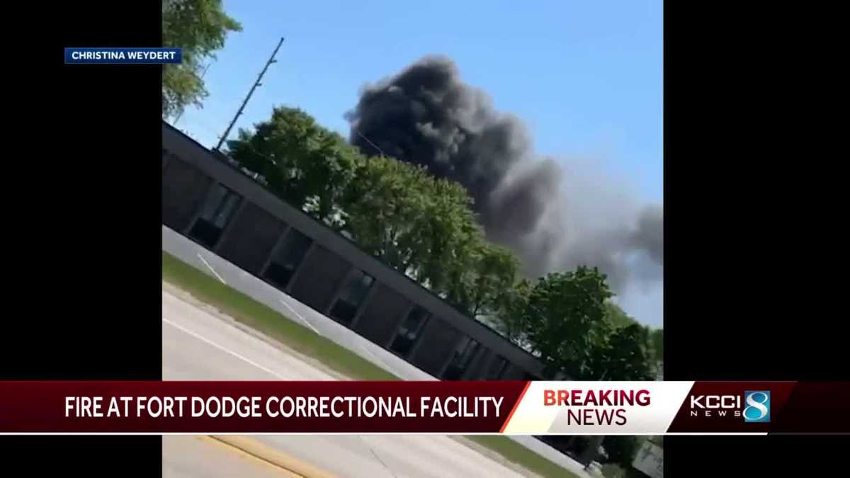 Smoke Billows From Fort Dodge Correctional Facility Following Fire