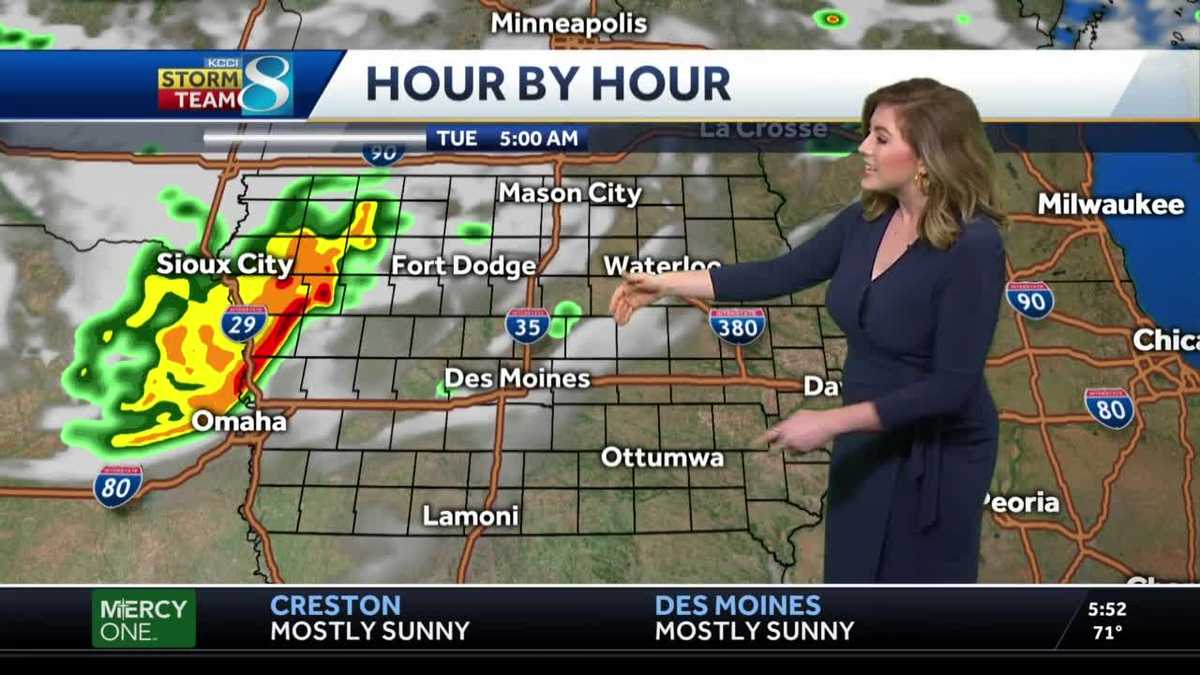 A hot Monday with storm chances ahead