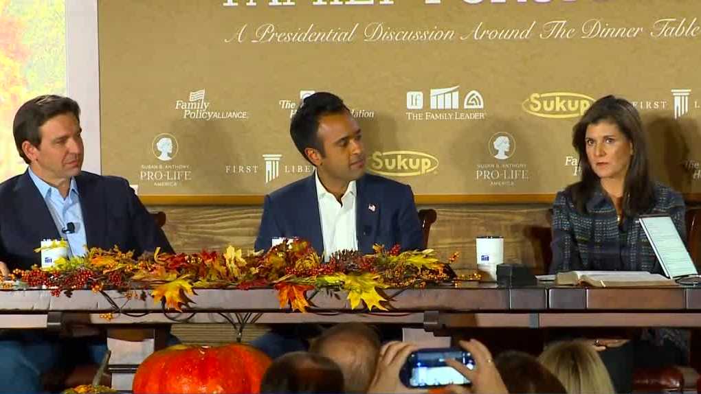 DeSantis, Haley and Ramaswamy get personal at Iowa family forum