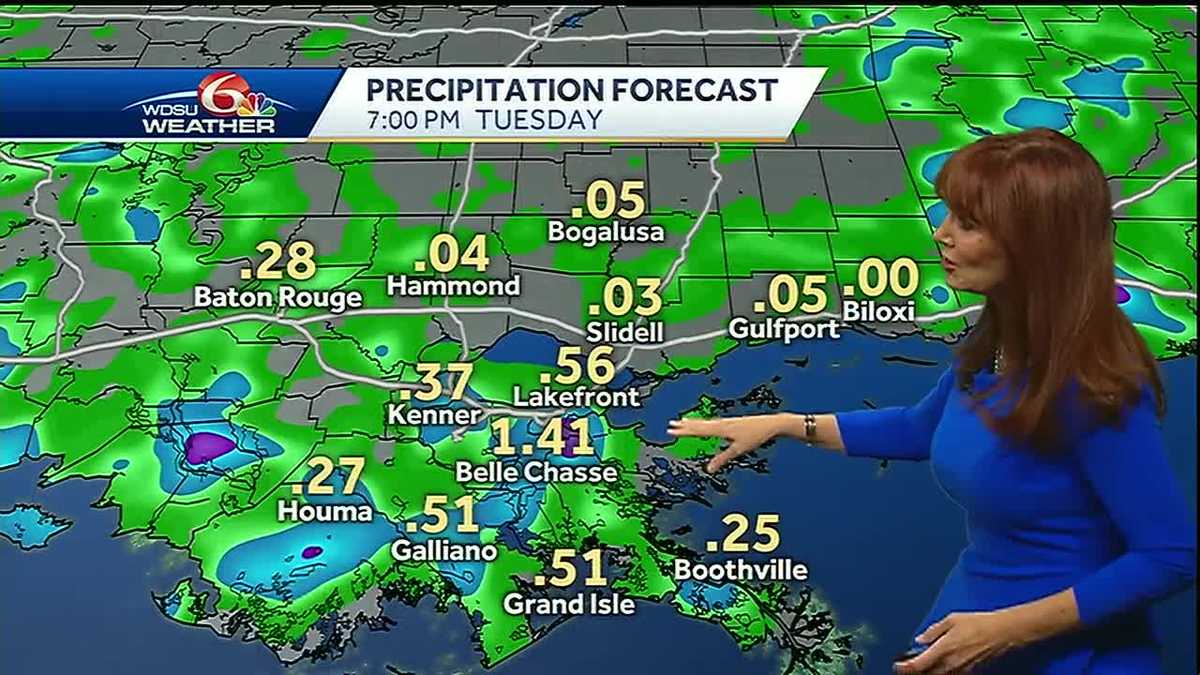 Some locally heavy rain possible Tuesday