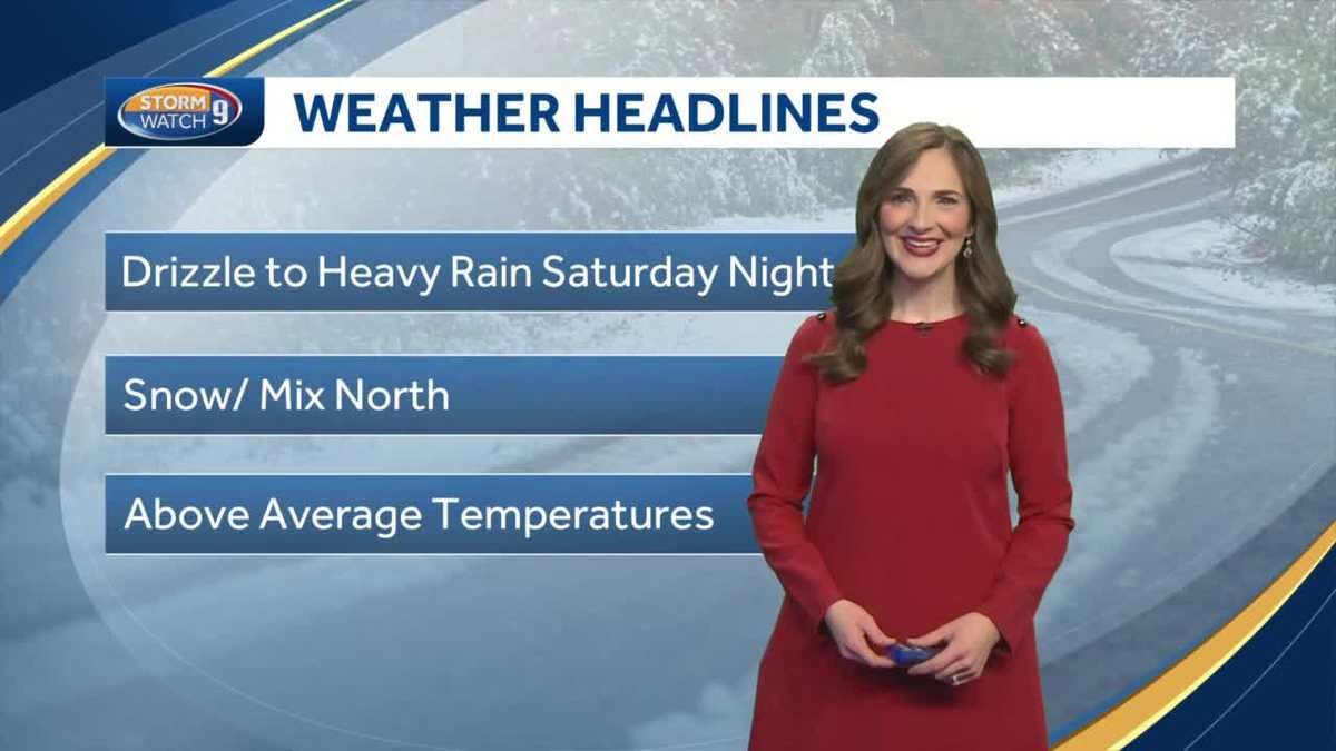 Watch: Mostly cloudy with possible drizzle or flurries