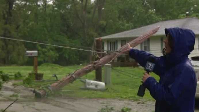 Nebraska severe weather: Power lines, tree limbs downed in Auburn - KETV