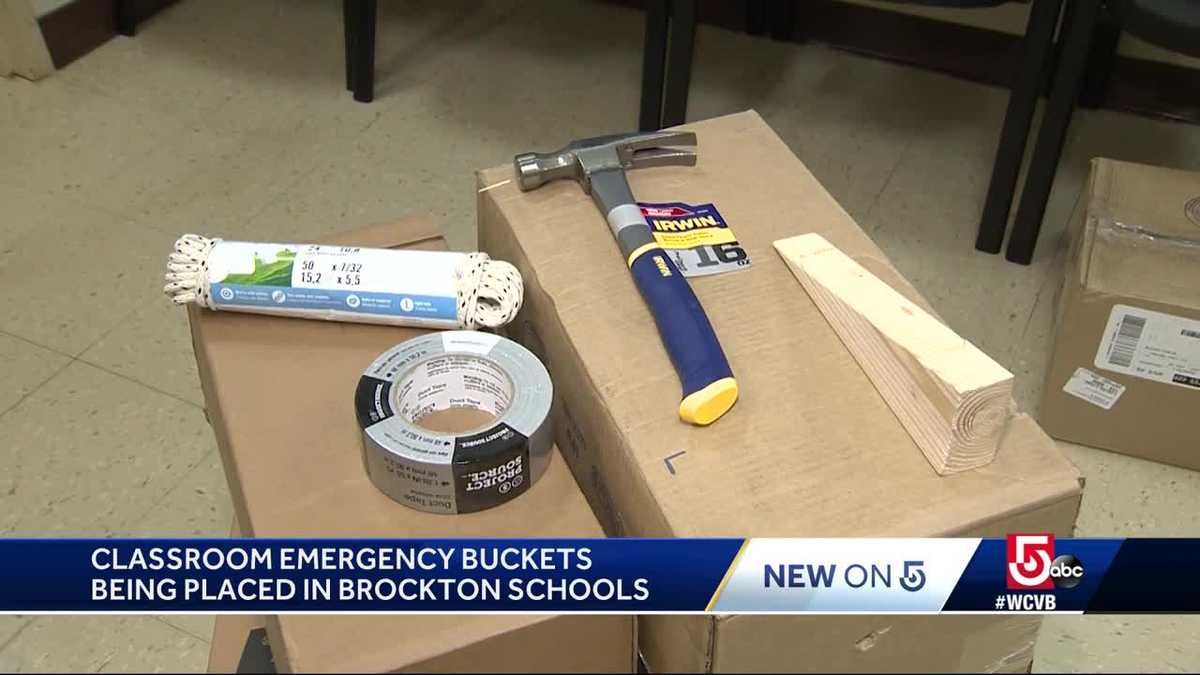 Classroom emergency buckets being placed in Brockton schools