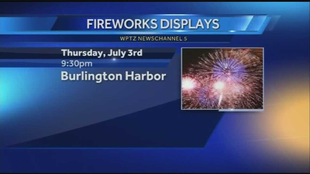 Dates and times of area fireworks