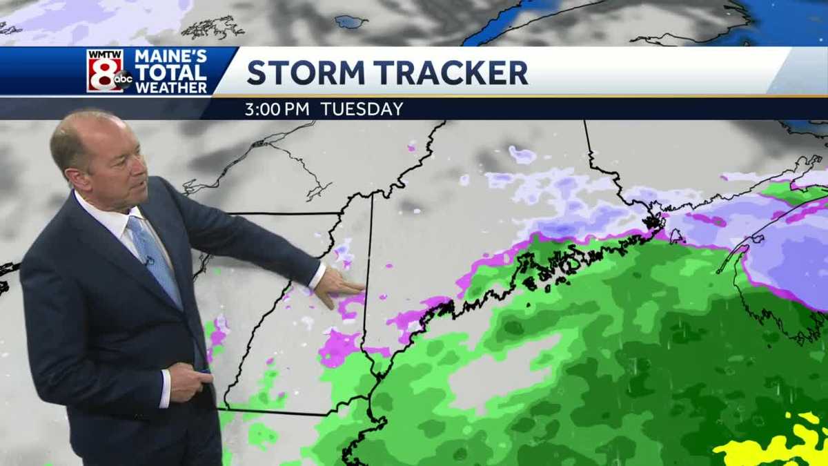 Light snow and rain today, with brighter skies for midweek