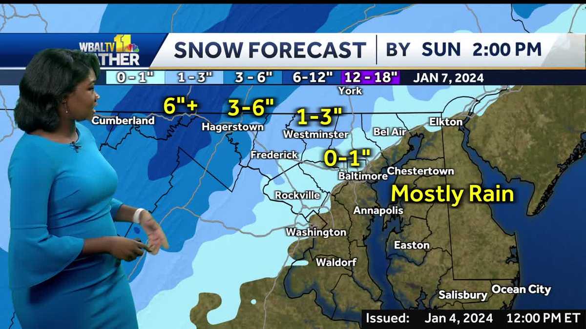 Winter storm model changes to less snow