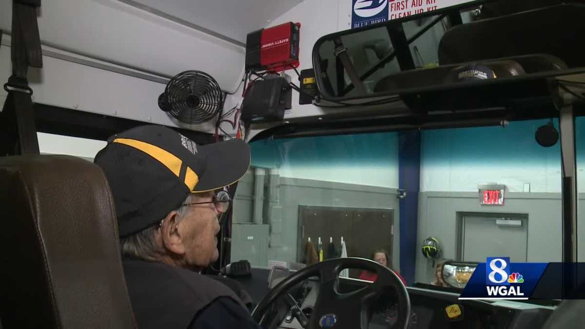 A Lancaster County career bus driver celebrated his 92nd birthday