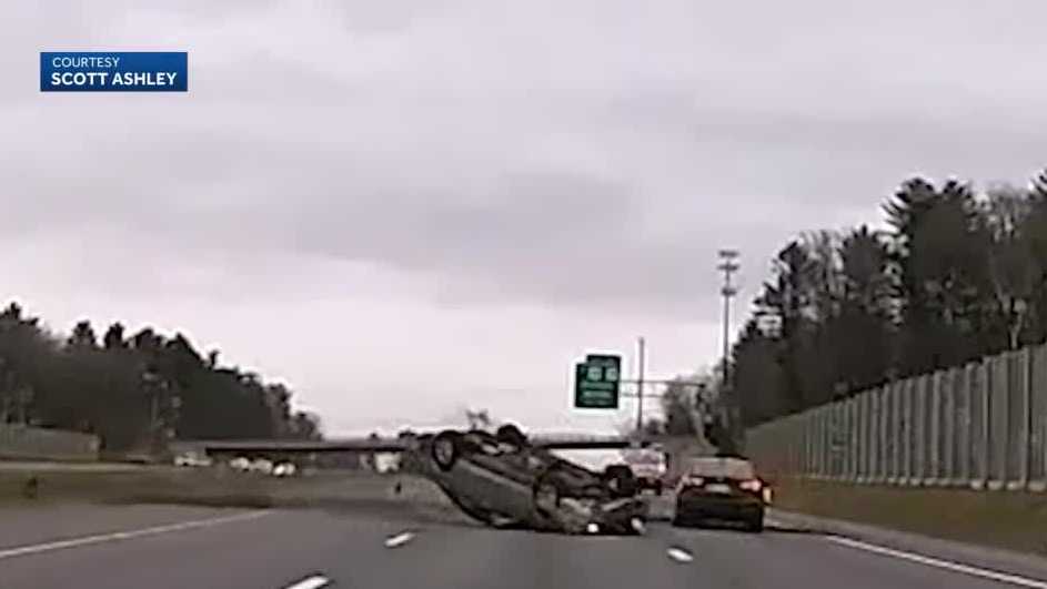 Dashcam video shows dramatic crash on I-93 in Salem Dashcam video shows dramatic crash on I-93 in Salem