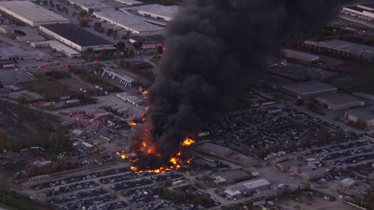 Aerials show aftermath of UPS plane crash at Louisville airport