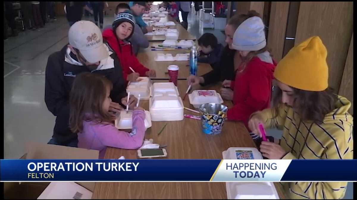 Volunteers take part in Operation Turkey in Felton