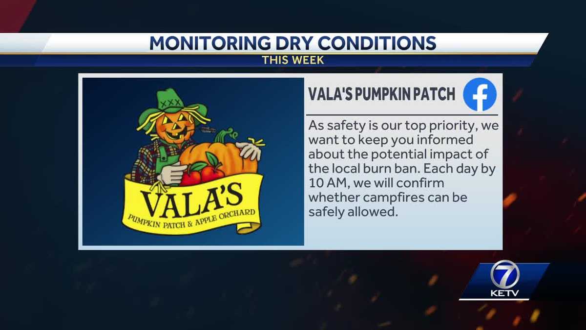Burn ban could impact customers at popular Nebraska pumpkin patch