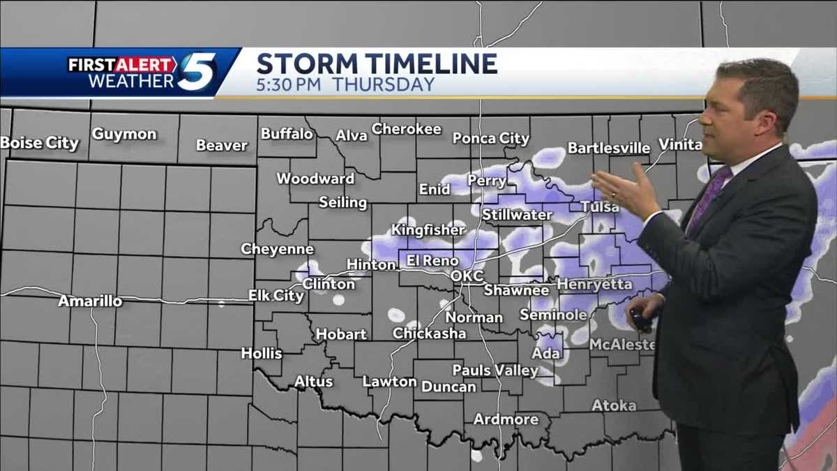TIMELINE: Oklahoma to expect waves of light, moderate snow