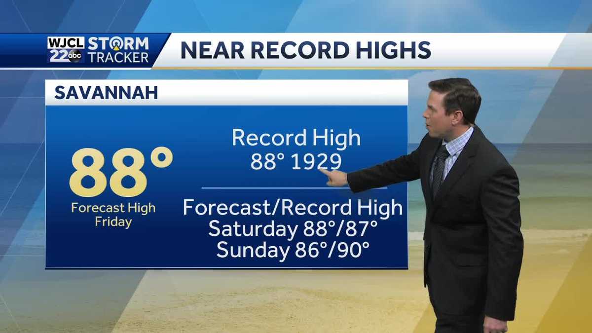 Warm weather in the forecast with near record highs by Friday
