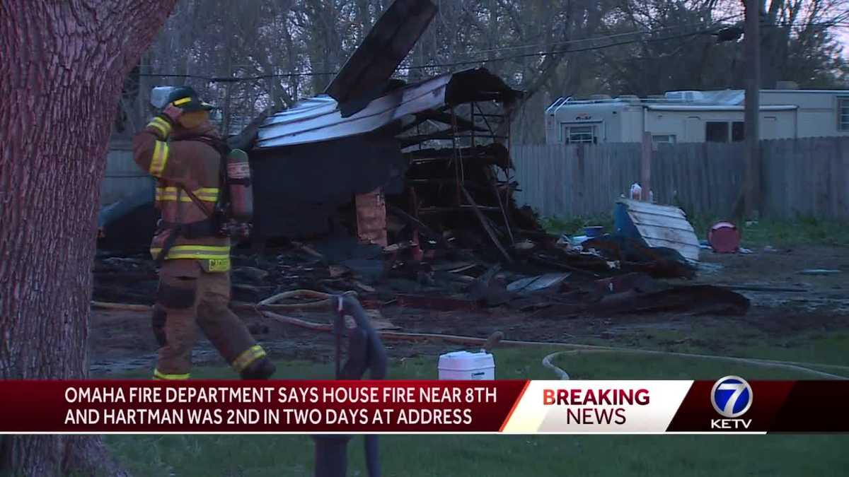 Omaha Fire Department battles evening fire