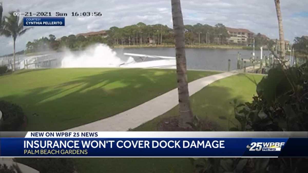 Homeowner may be stuck with repair costs after boat slams into his dock
