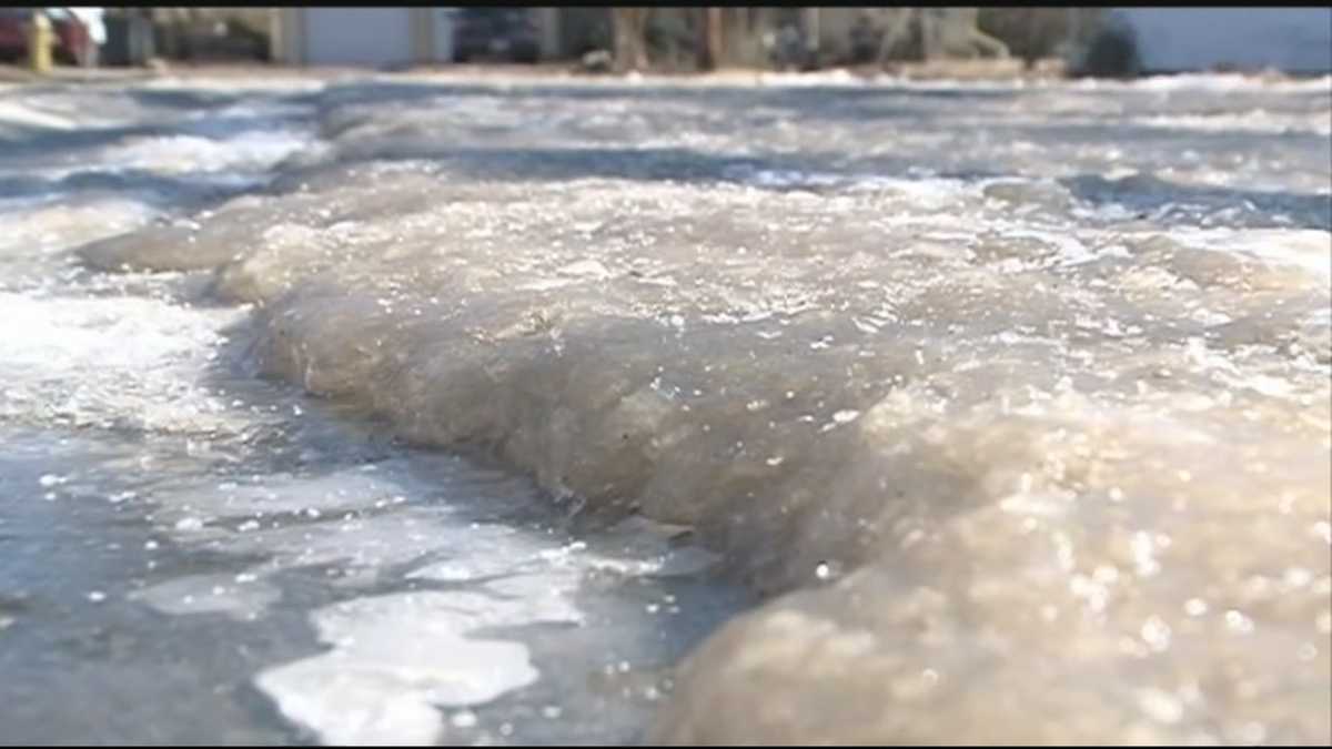 Thick layer of ice wasn't caused by winter weather