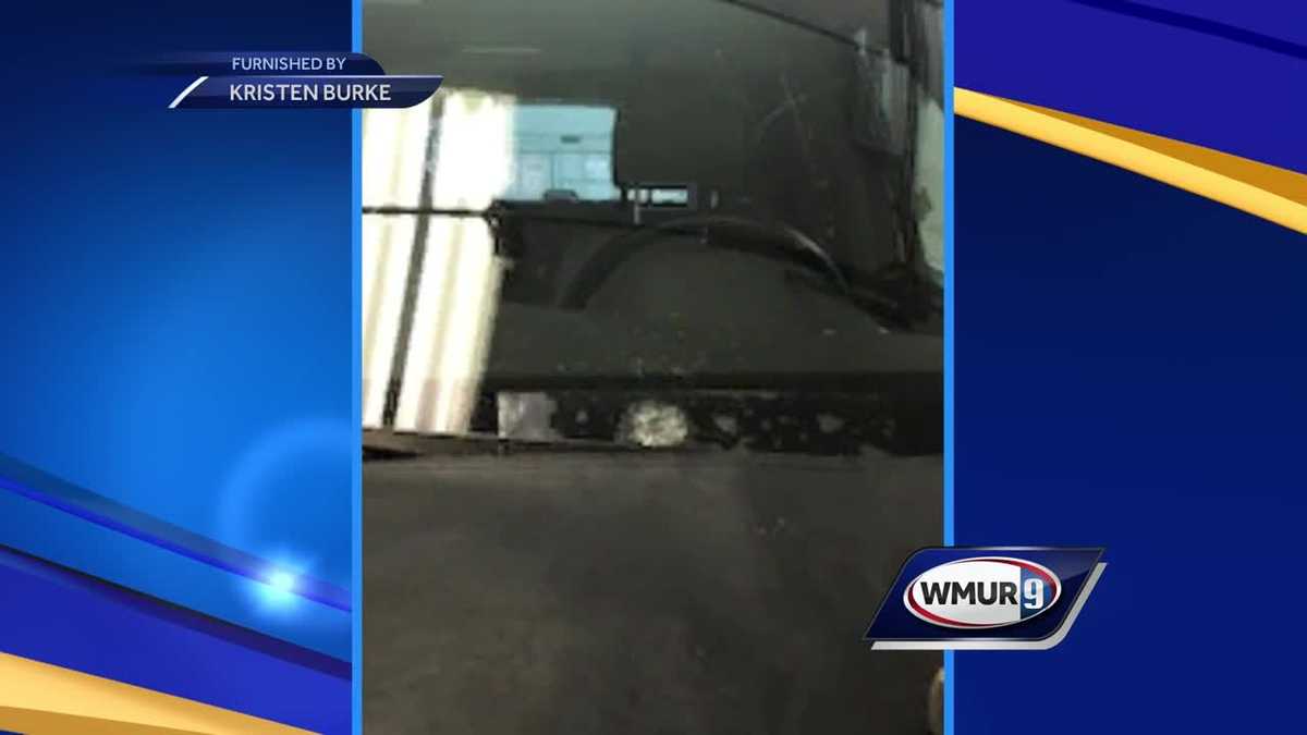Bullet strikes windshield on Route 101
