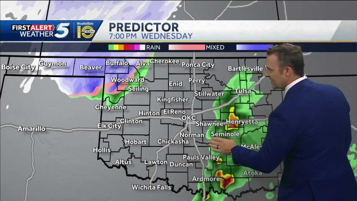 Oklahoma to see storms in the southeast and snow in the Panhandle