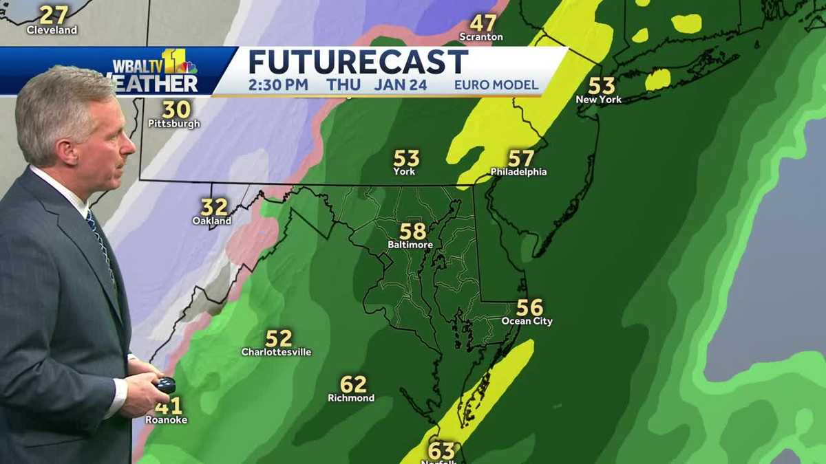 Warm, wet weather moves in Thursday