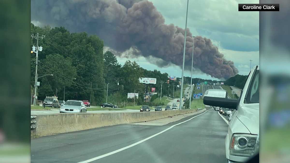 A reaction following a fire at a chemical plant outside Atlanta forces ...