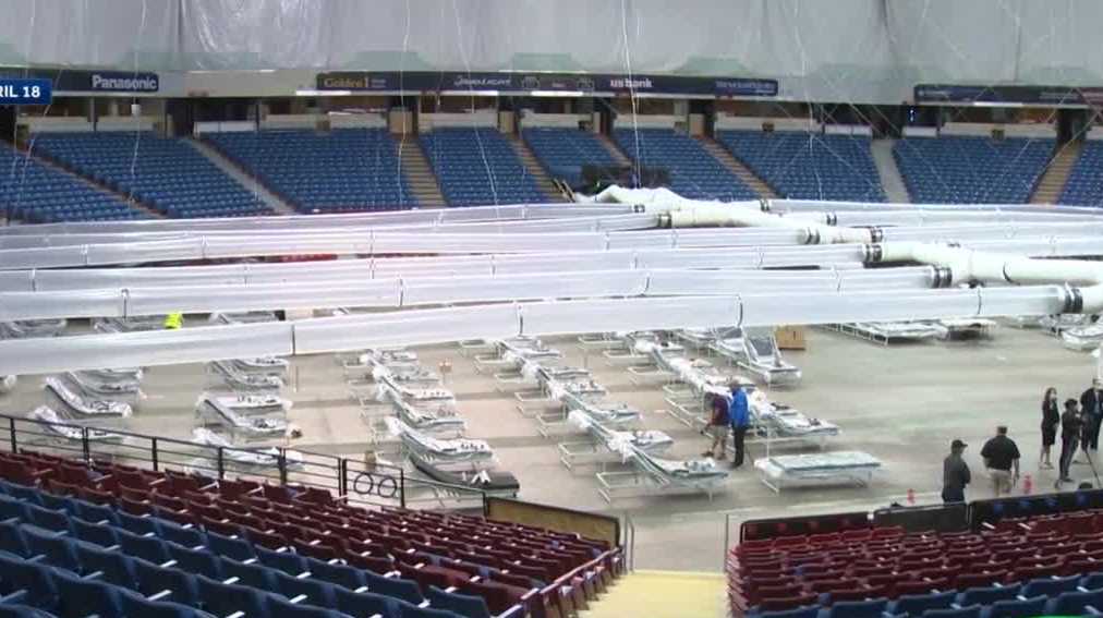 Sleep Train Arena field hospital goes into standby mode