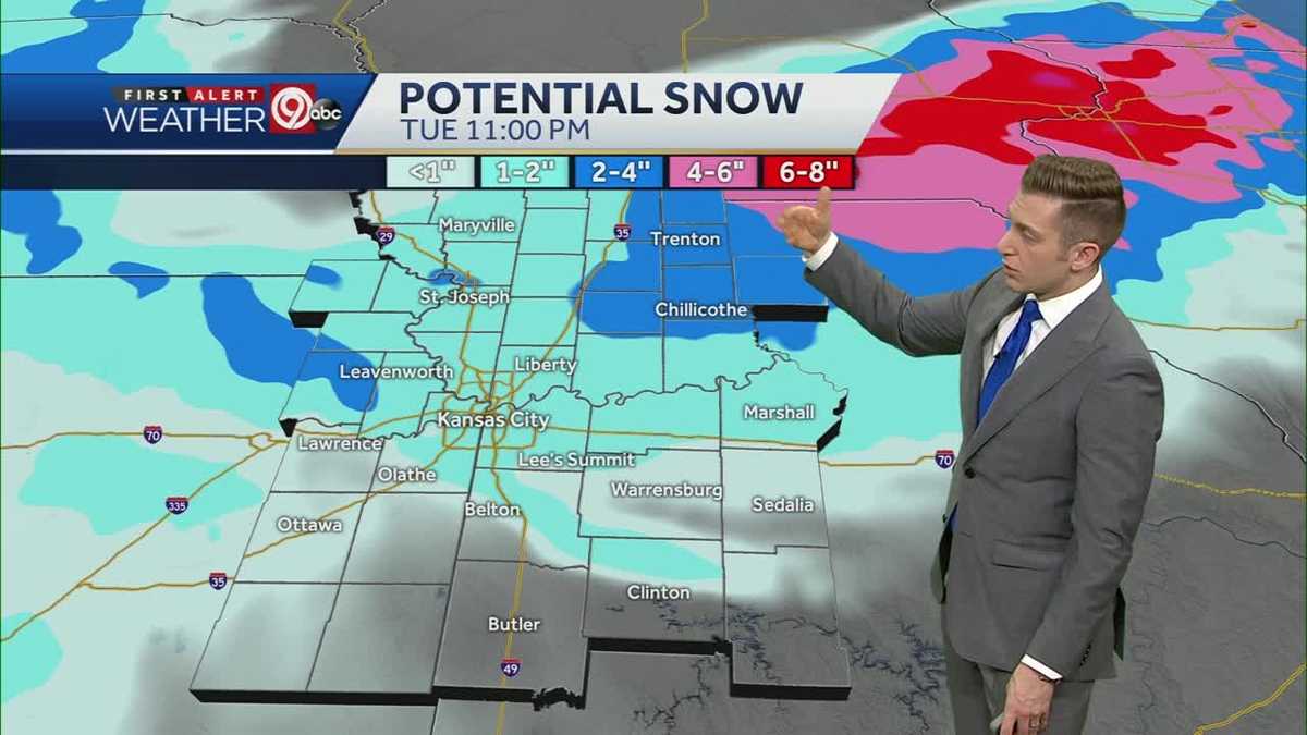 Windy, wet and cold to start the week with snow possible Tuesday