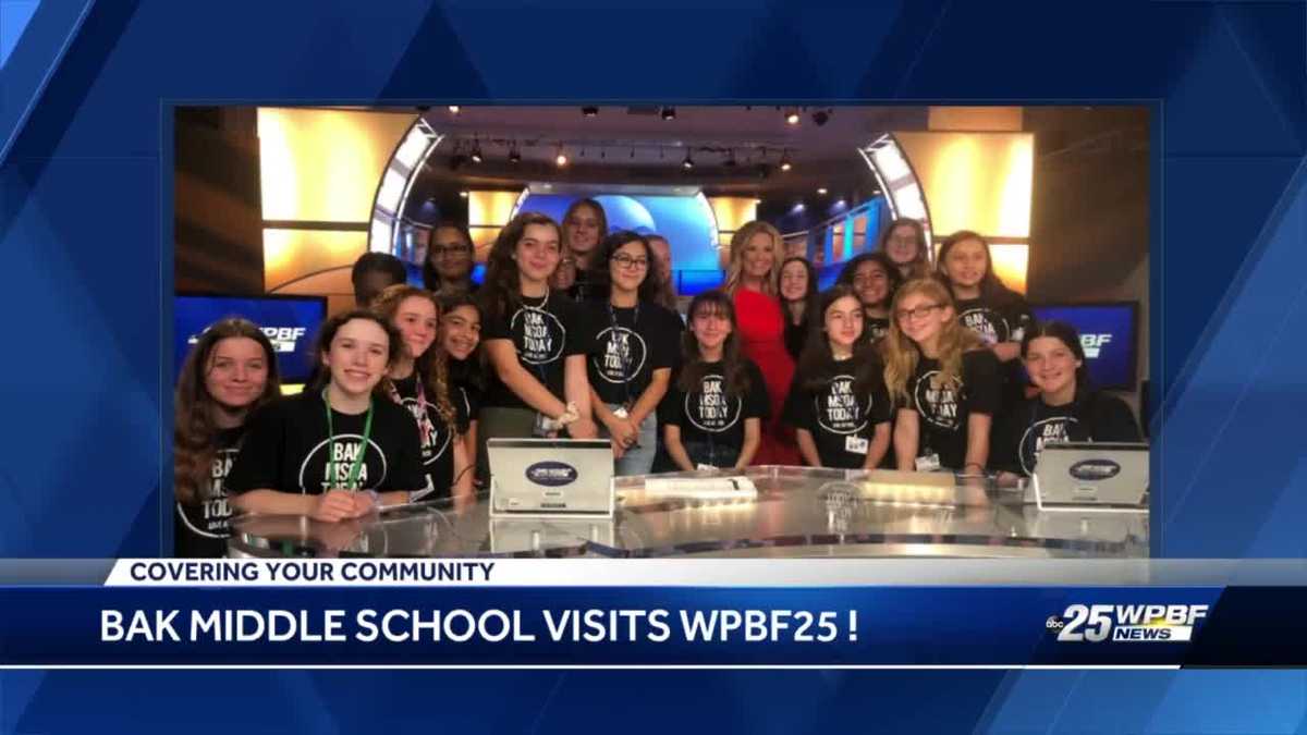 BAK Middle School visits WPBF 25