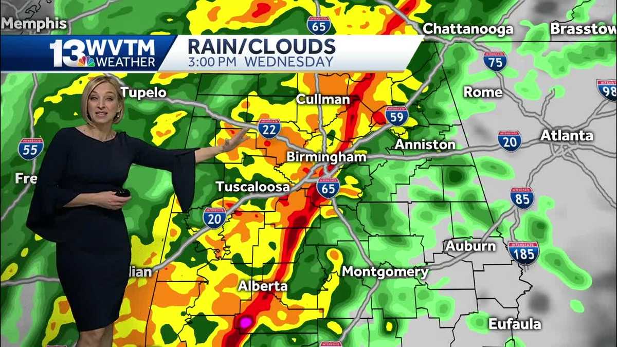 Sideways rain is expected for Wednesday