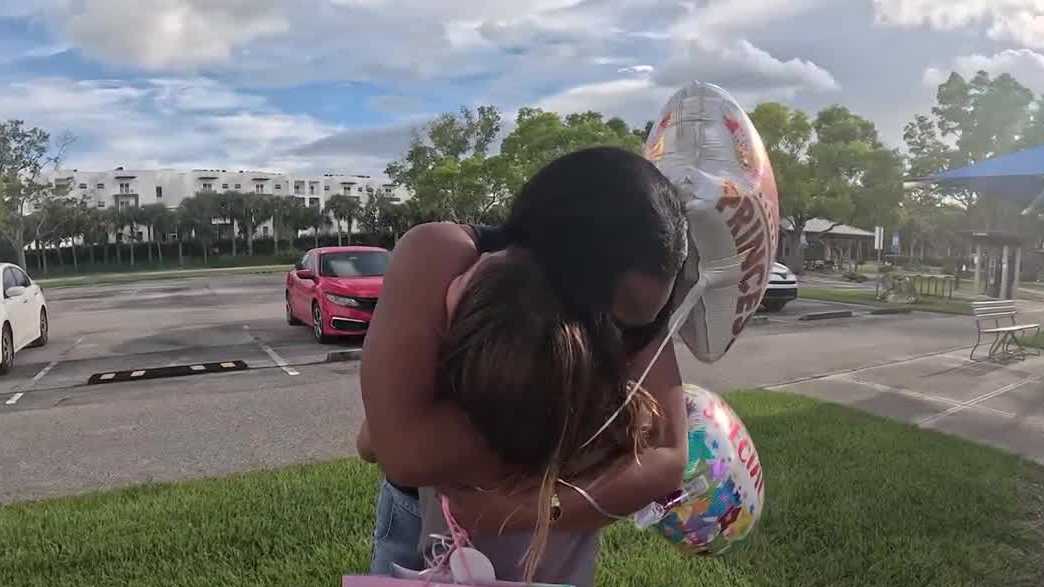 11-year-old reunites with her hero after near-drowning rescue at Lakes ...