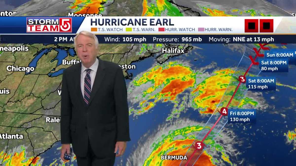 Video: Hurricane's indirect impact on Mass. coast this weekend