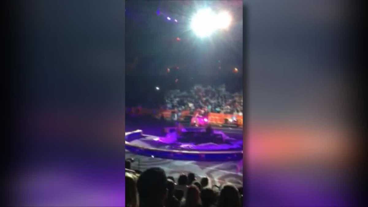 WARNING: VIDEO SHOWS ACTUAL FALL OF PERFORMERS